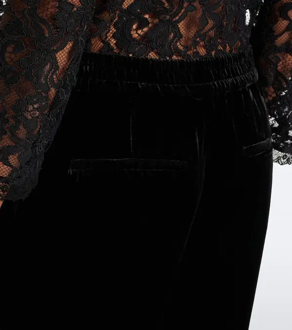 FRAME Plaza Velvet Straight Pants