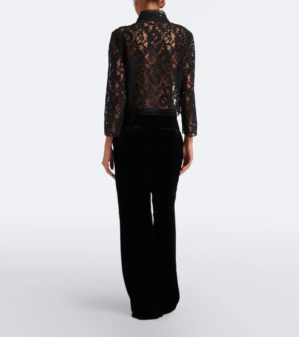 FRAME Plaza Velvet Straight Pants