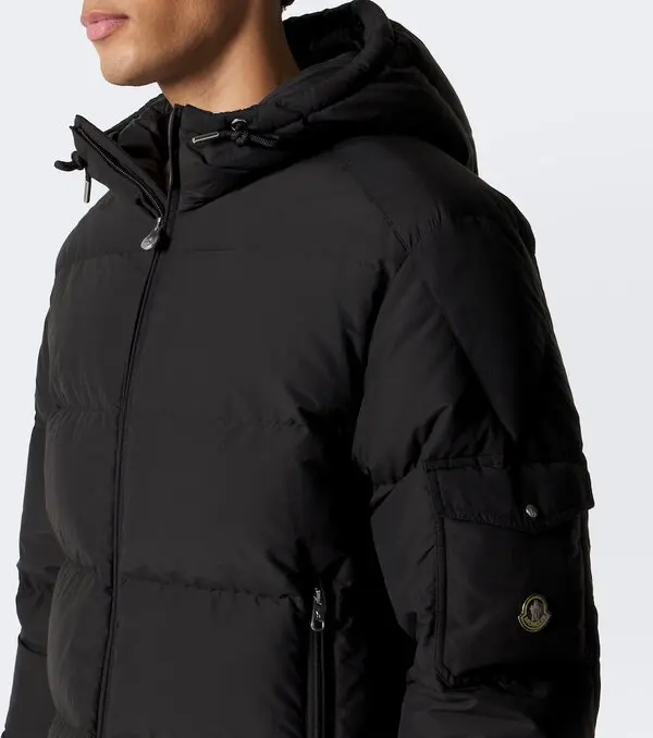 Moncler Himalaya Hooded Cotton-blend Down Jacket