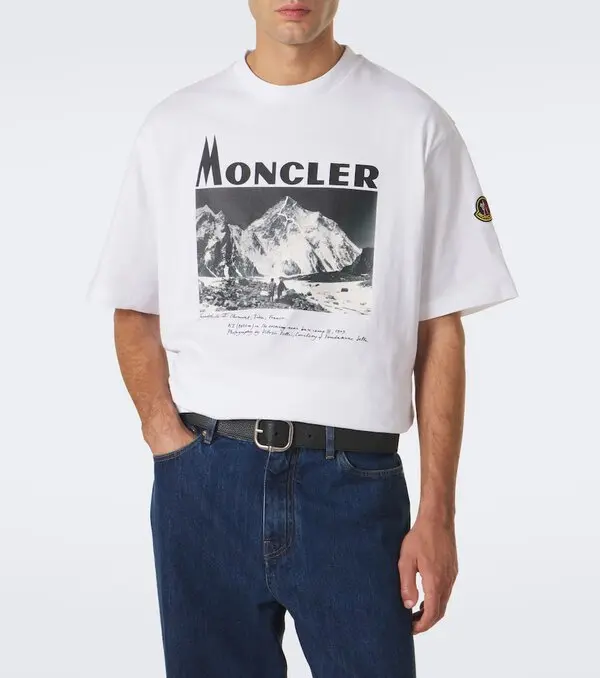 Moncler Logo Printed Cotton Jersey T-shirt