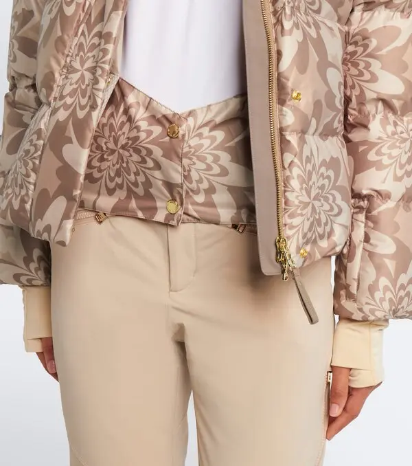 Bogner Naia Hooded Printed Down Ski Jacket