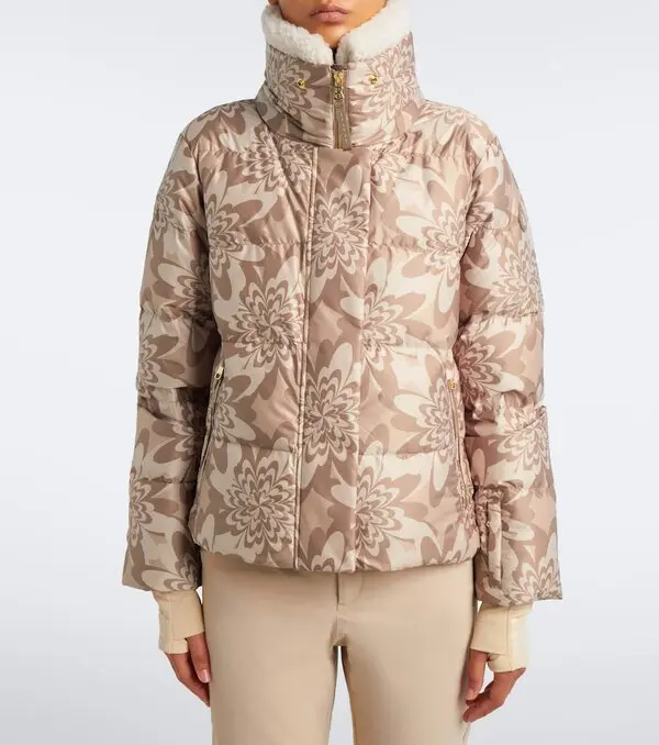 Bogner Naia Hooded Printed Down Ski Jacket