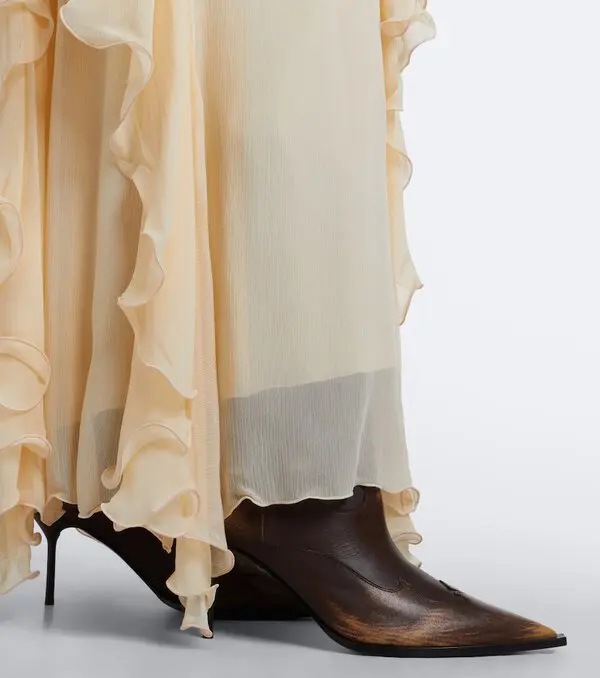 Paris Texas Lidia Leather Cowboy Boots