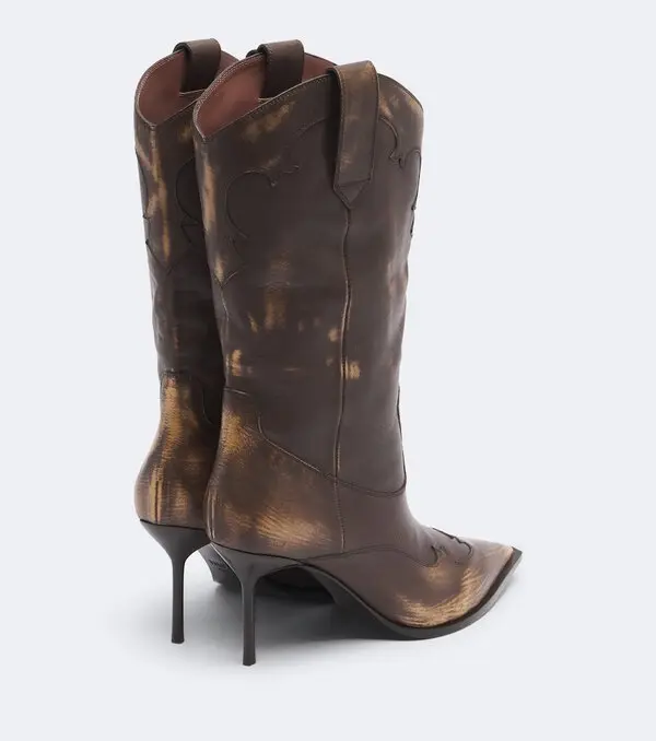 Paris Texas Lidia Leather Cowboy Boots