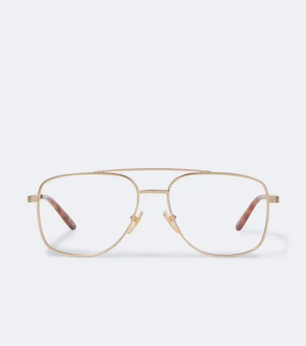 Gucci Navigator Glasses - Gold