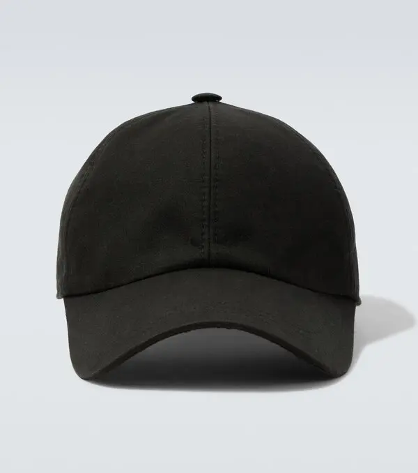 THE ROW Caspian Cotton Canvas Baseball Cap - Black