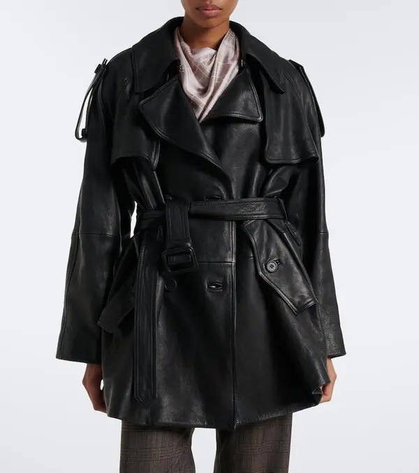 Acne Studios Leather Trench Coat