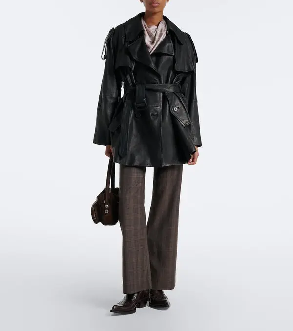 Acne Studios Leather Trench Coat