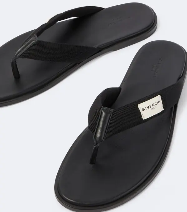 Givenchy Logo Grosgrain Thong Sandals