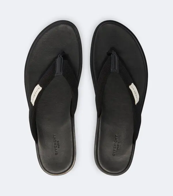Givenchy Logo Grosgrain Thong Sandals