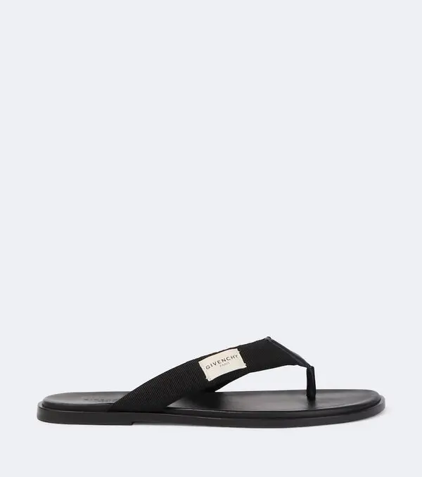 Givenchy Logo Grosgrain Thong Sandals