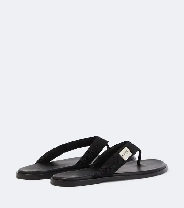 Givenchy Logo Grosgrain Thong Sandals
