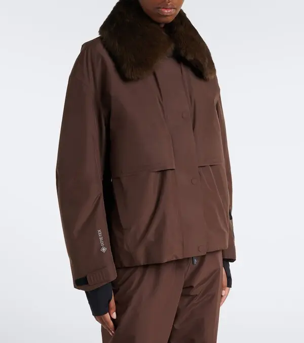Moncler Shearling-trimmed Down Ski Jacket