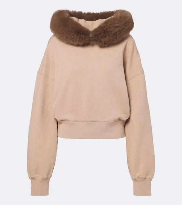 Stella McCartney Cotton Jersey Hoodie - Beige