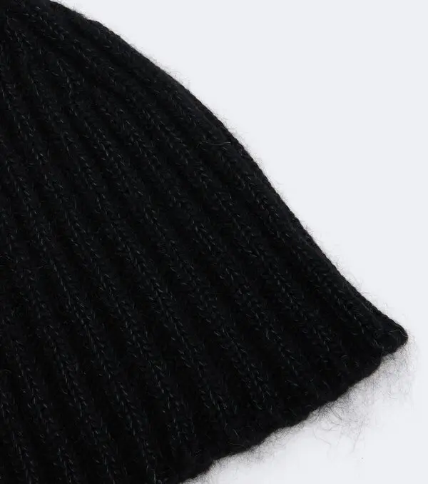 Khaite Lake Cashmere, Mohair, And Silk Beanie - Black