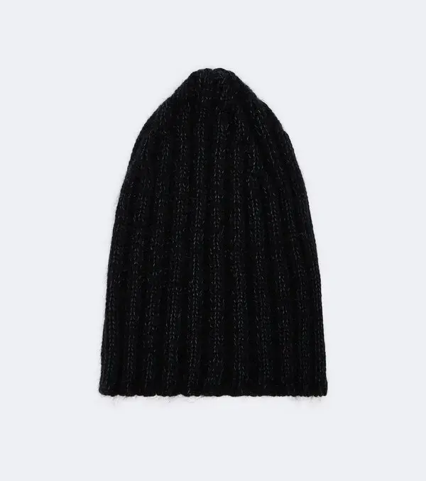 Khaite Lake Cashmere, Mohair, And Silk Beanie - Black