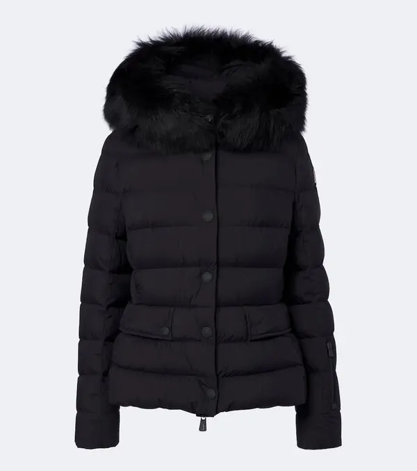 Moncler Armoniques Shearling-trimmed Ski Jacket - Black
