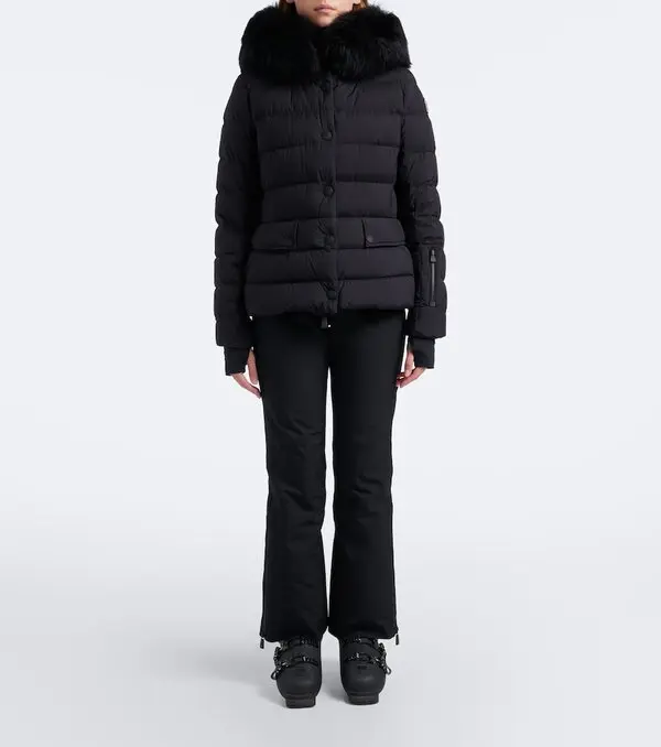 Moncler Armoniques Shearling-trimmed Ski Jacket - Black