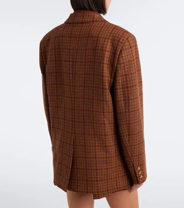 BLAZÉ MILANO Nightbreak Checked Virgin Wool Blazer