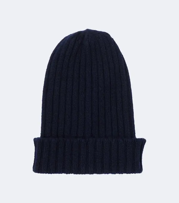 Thom Sweeney Ribbed-knit Cashmere Beanie - Blue