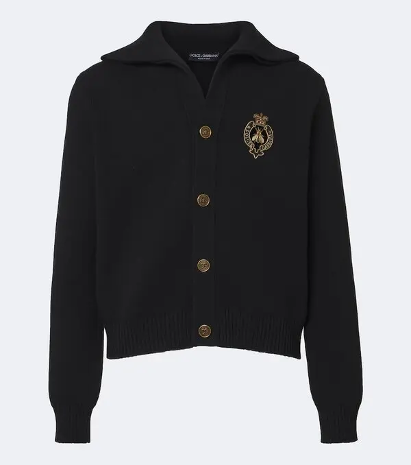 Dolce & Gabbana Virgin Wool Cardigan - Black