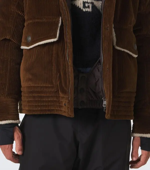 Moncler Shearling-trimmed Corduroy Down Jacket