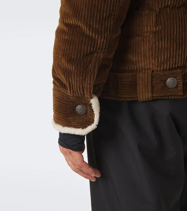 Moncler Shearling-trimmed Corduroy Down Jacket