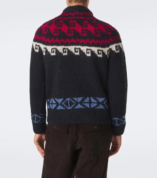 Moncler Fair Isle Wool And Alpaca-blend Sweater