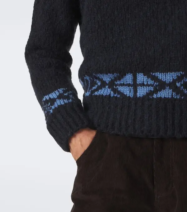 Moncler Fair Isle Wool And Alpaca-blend Sweater