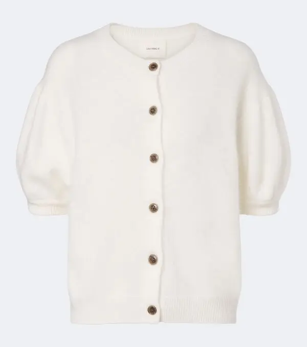 LISA YANG Lucianne Brushed Cashmere Cardigan - White