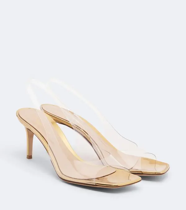 GIANVITO ROSSI Pvc Slingback Sandals - Gold
