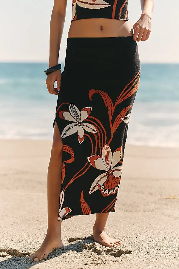 CELANDINE Knit Midi Skirt