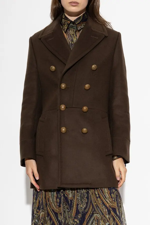 Etro Wool Double-breasted Coat