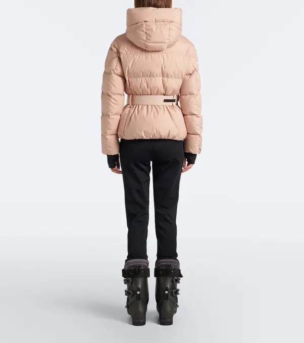 Moncler Bouquetin Belted Hooded Down Ski Jacket