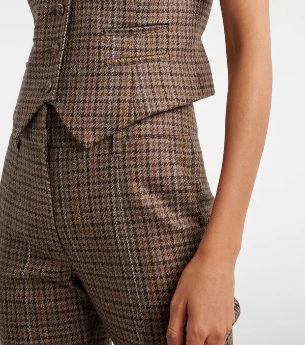Gabriela Hearst Coleridge Houndstooth Wool And Silk Vest