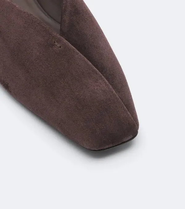 Max Mara Leather And Suede Slip-on Shoes
