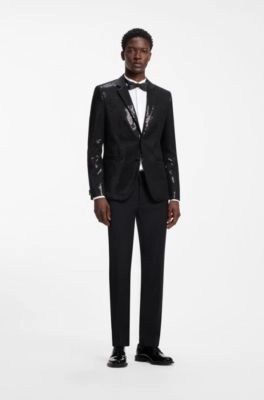 Hugo Slim-fit Evening Shirt In Stretch Cotton