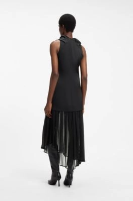 Hugo X Entire Studios Satin And Chiffon Dress