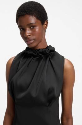 Hugo X Entire Studios Satin And Chiffon Dress