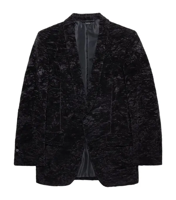 TOM FORD Silk Plissé Colbert Blazer