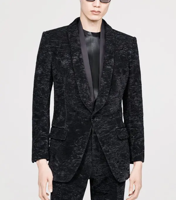 TOM FORD Silk Plissé Colbert Blazer
