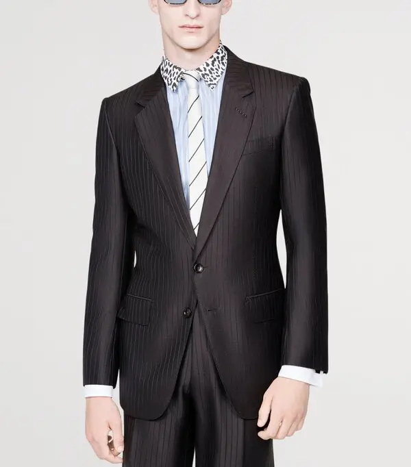 TOM FORD Virgin-wool Pinstripe Colbert Blazer