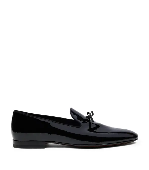 TOM FORD Patent Calf Leather Scott Loafers - Black