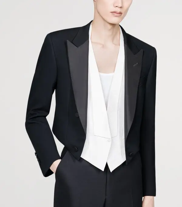TOM FORD Virgin-wool Cropped Evening Jacket