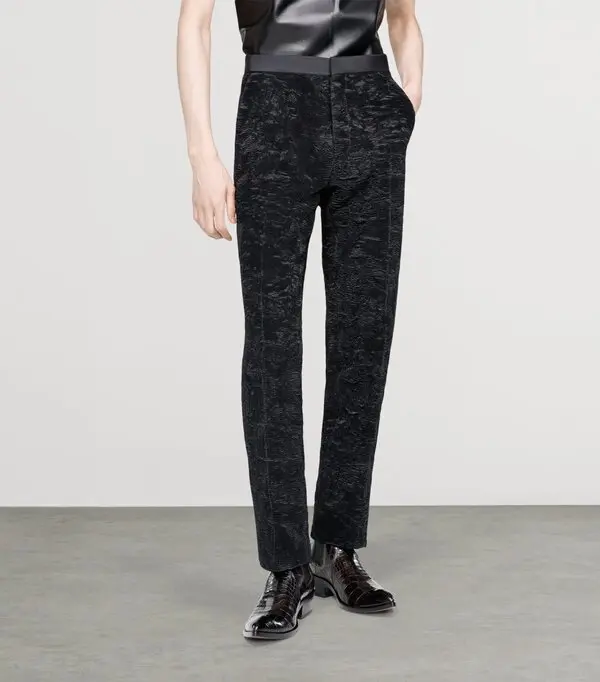 TOM FORD Silk Plissé Straight Trousers