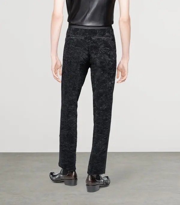 TOM FORD Silk Plissé Straight Trousers