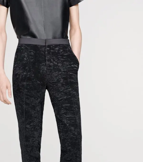 TOM FORD Silk Plissé Straight Trousers