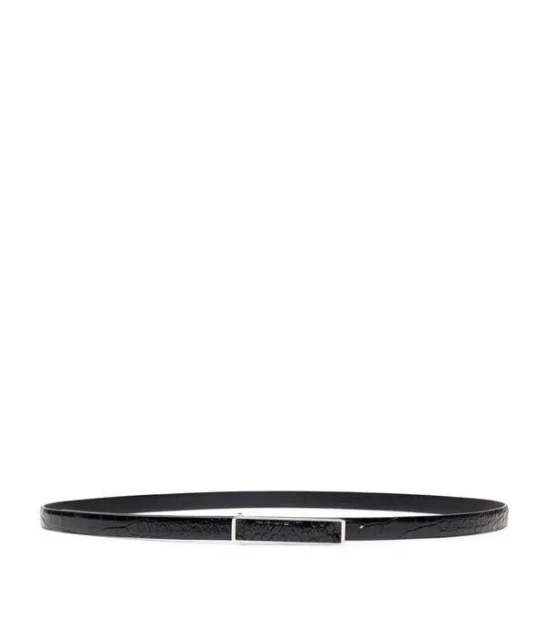 TOM FORD Leather Croc-embossed Belt