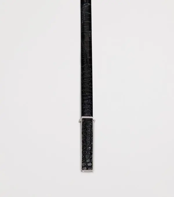 TOM FORD Leather Croc-embossed Belt