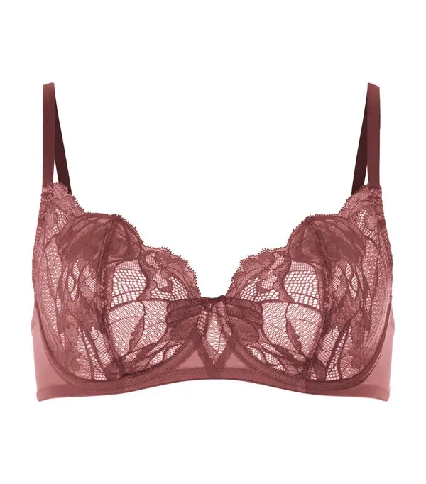 Hanro Lace Lysia Underwire Bra - Red